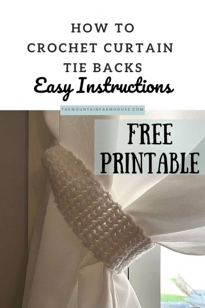 Curtain Tie Backs|Easy Crochet - The Mountain Farmhouse